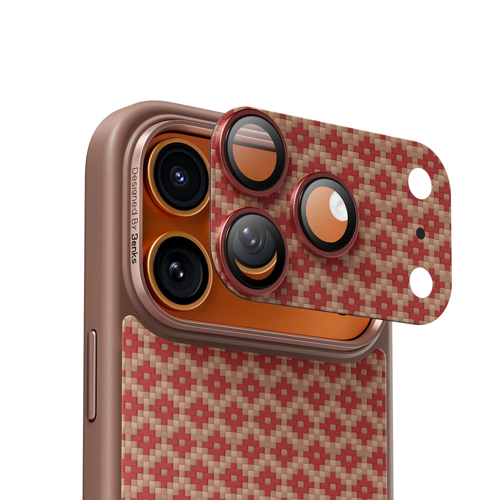Benks ArmorWarrior ArmorGrid Serisi iPhone 17 Pro Kevlar Kamera Lens K ...