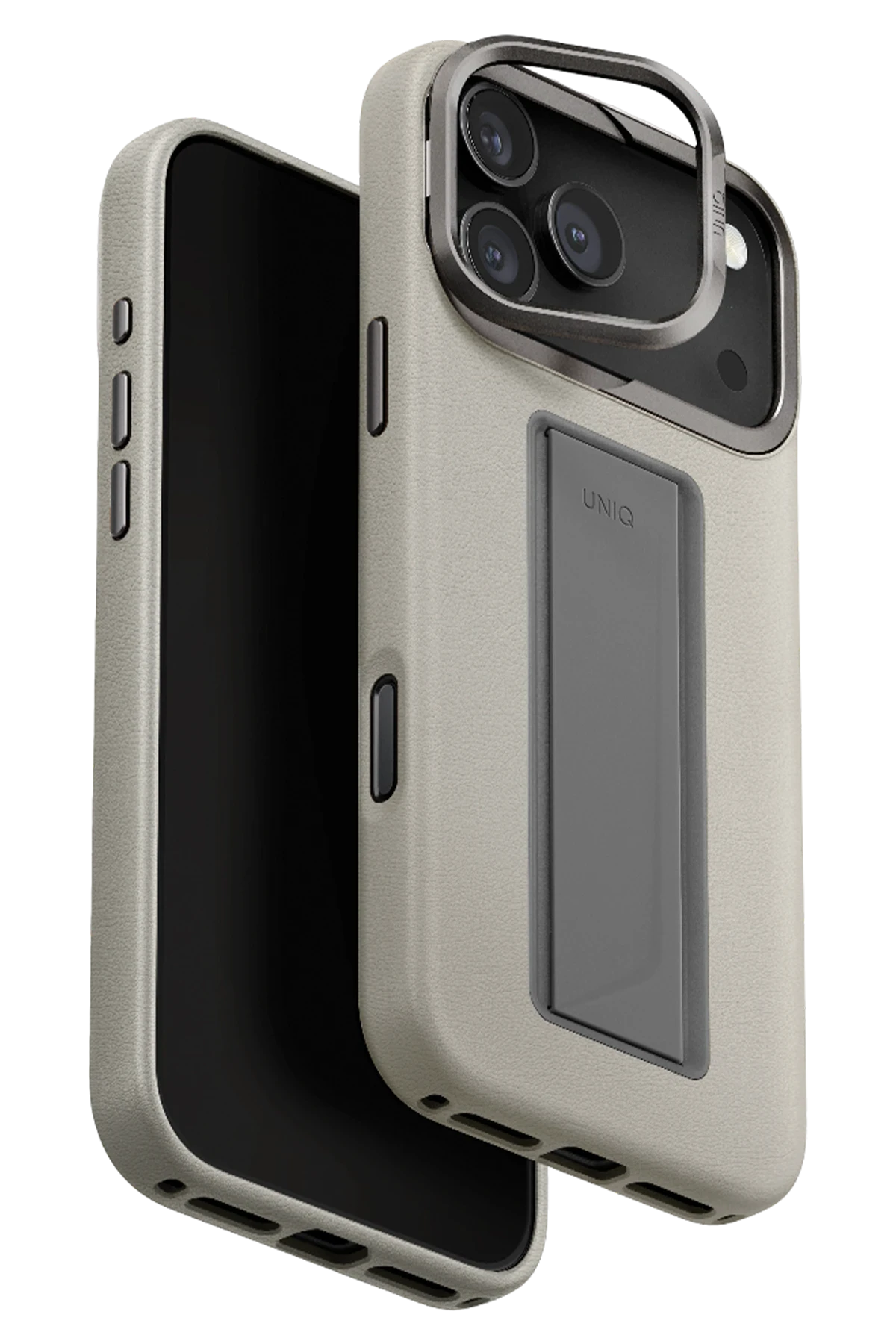 Uniq Apple iPhone 17 Pro Heldro Pro Magsafe Standlı Deri Telefon Kılıf ...