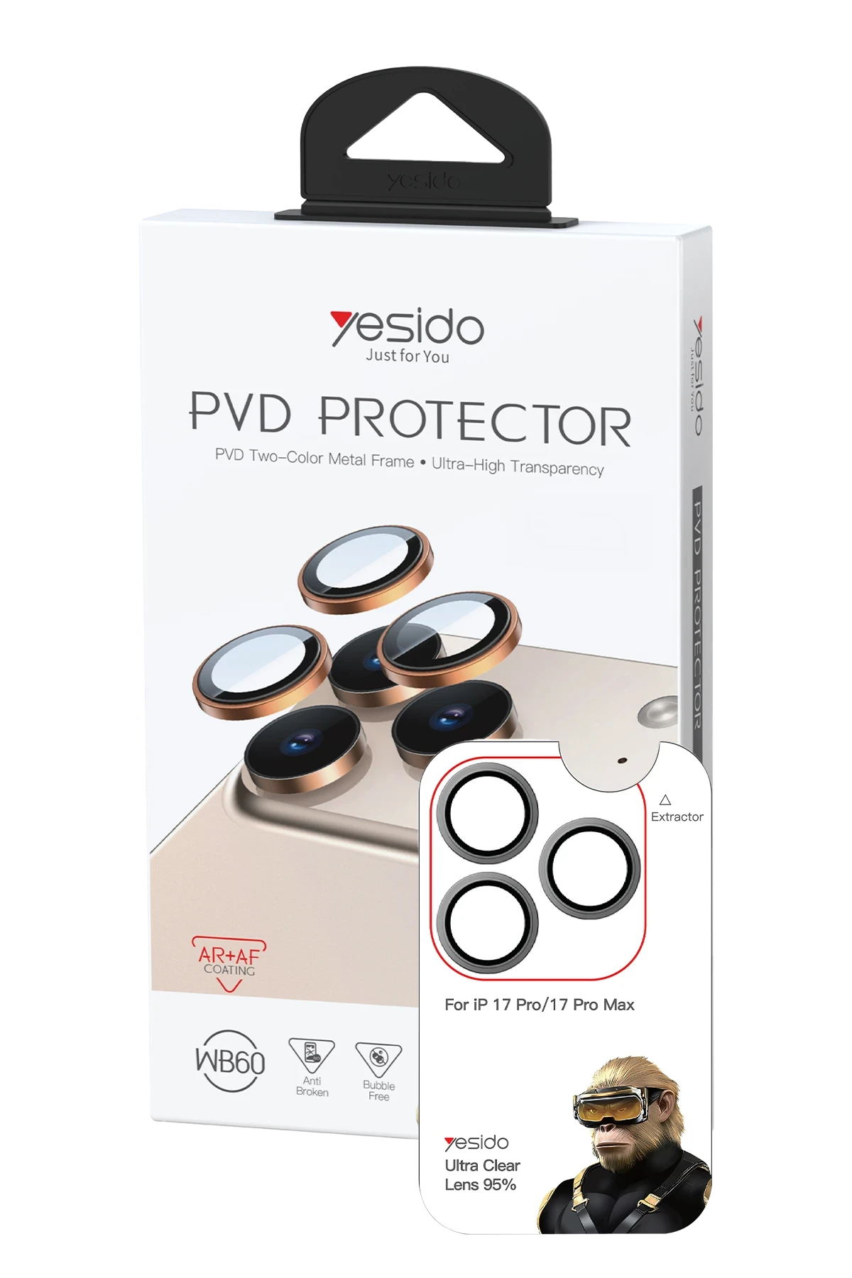 Yesido Apple iPhone 17 Pro Max WB60 Metal Kamera Lens Koruyucu – Cepax